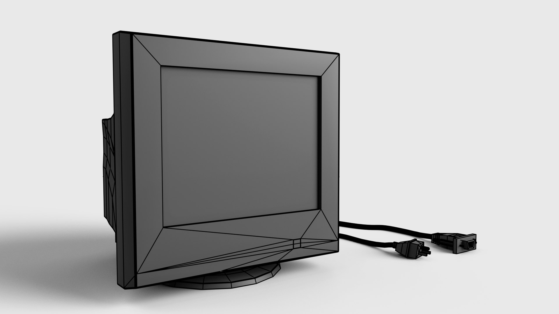 3D Desktop CRT Monitor - Low Poly - TurboSquid 1788809