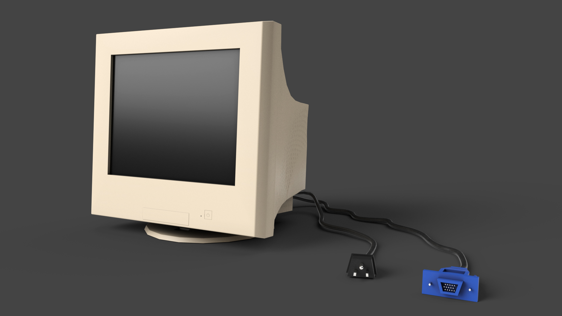 modelo 3d Monitor CRT de escritorio - Low Poly - TurboSquid 1788809