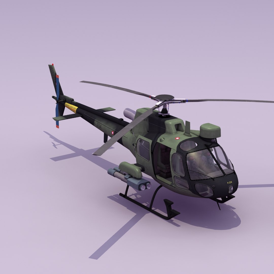 3d Fennec Helicopter Model
