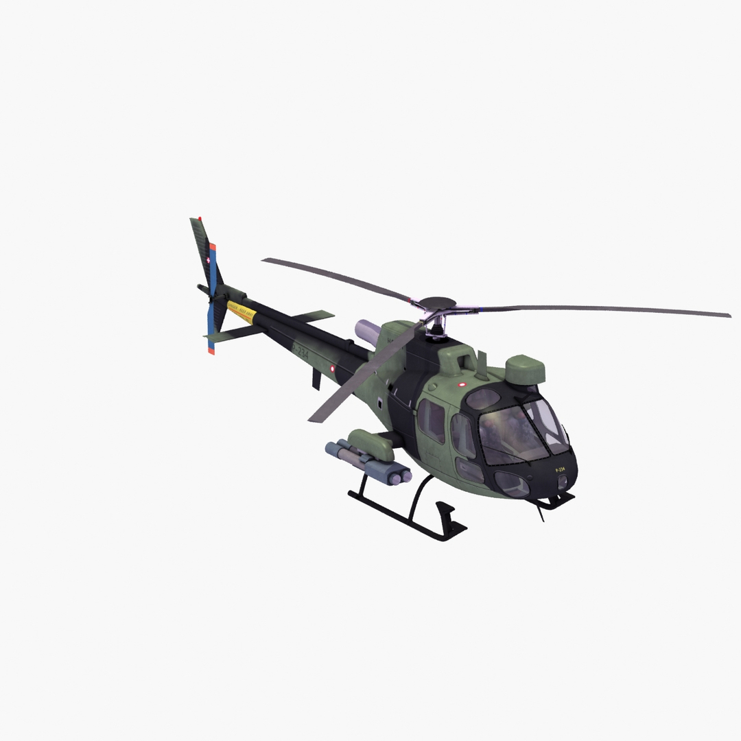 3d Fennec Helicopter Model