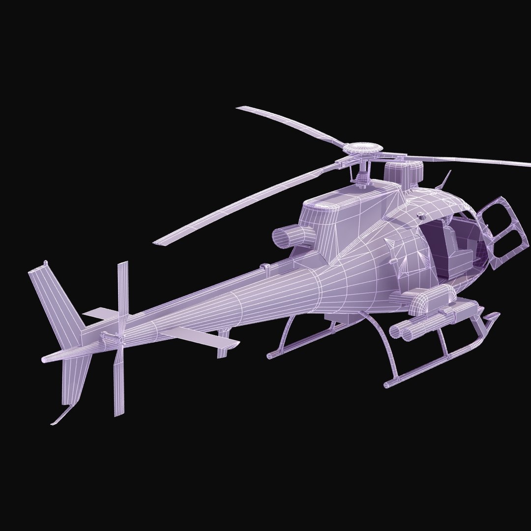 3d Fennec Helicopter Model