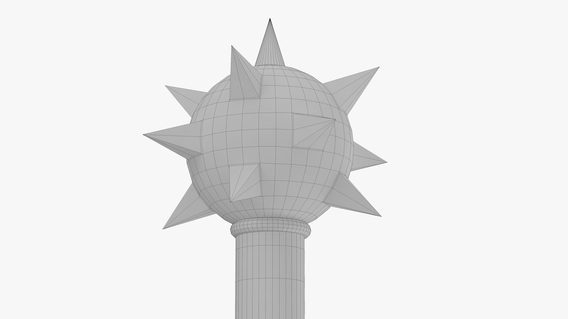 3D Silver Mace - TurboSquid 2368771