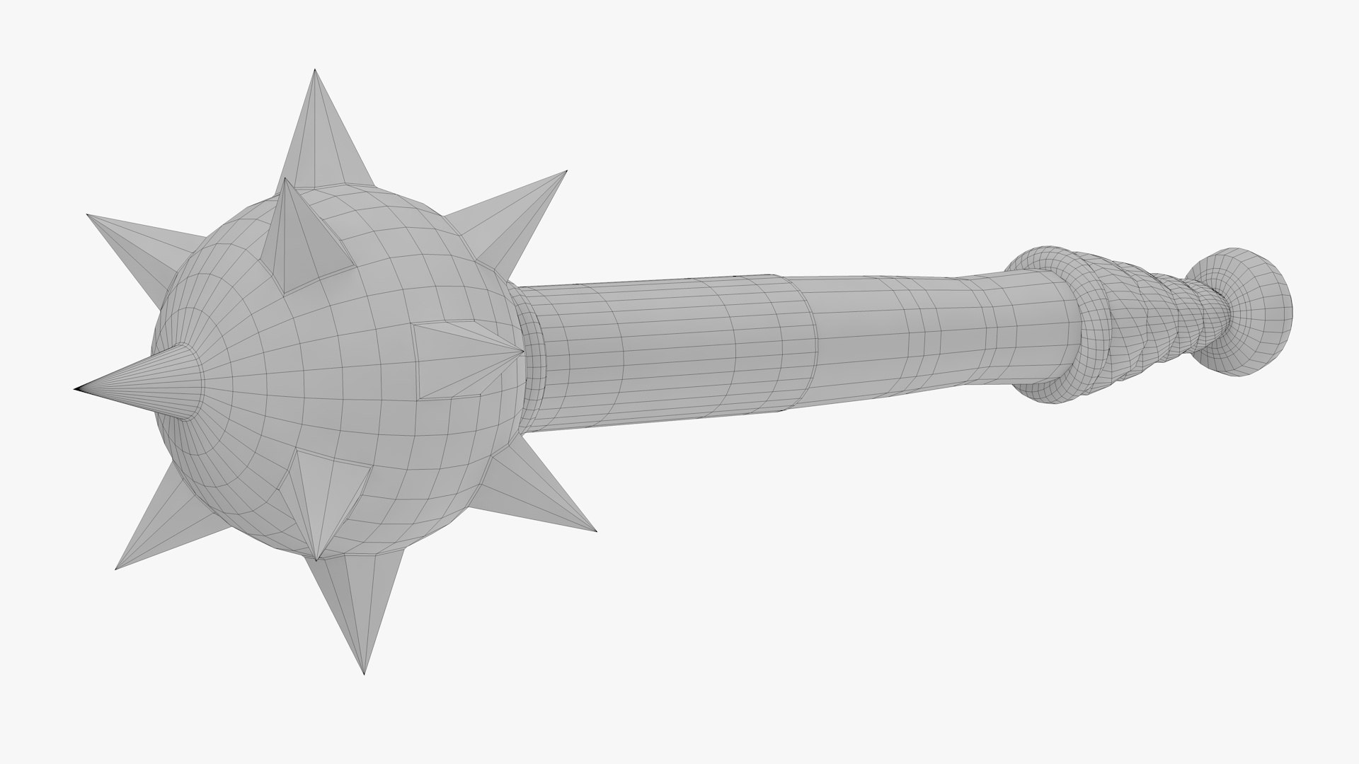 3D Silver Mace - TurboSquid 2368771