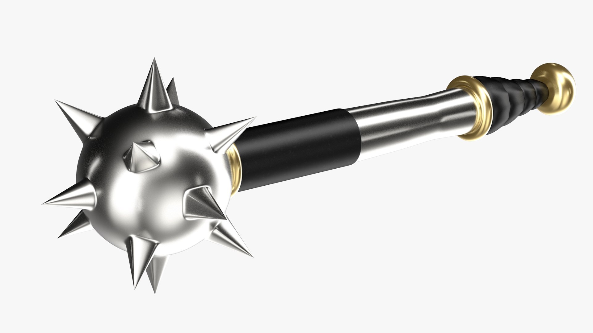 3D Silver Mace - TurboSquid 2368771