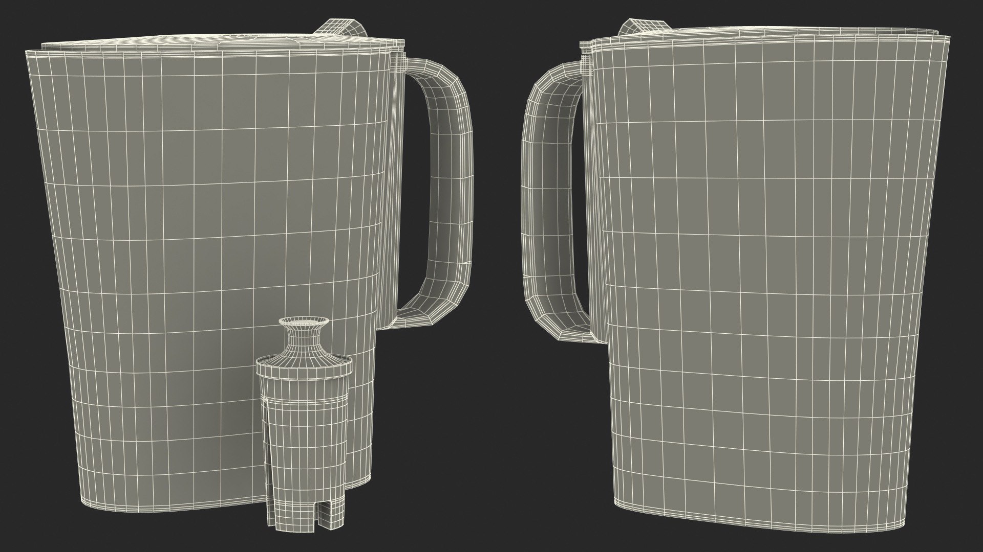 Pure Water Pitcher Turquoise With Filter 3D Model - TurboSquid 1975665