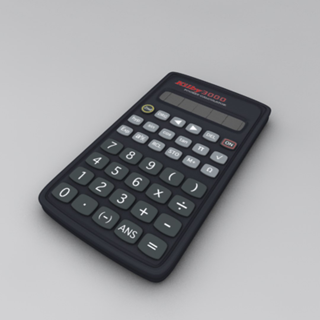 Free Calculator Mathematics 3d Model
