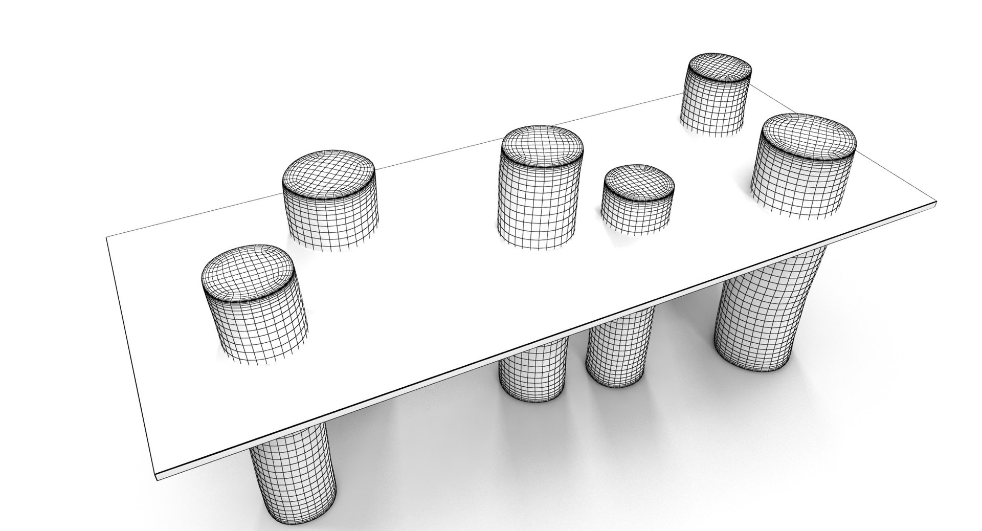 Wood Log Table Model - TurboSquid 1231831