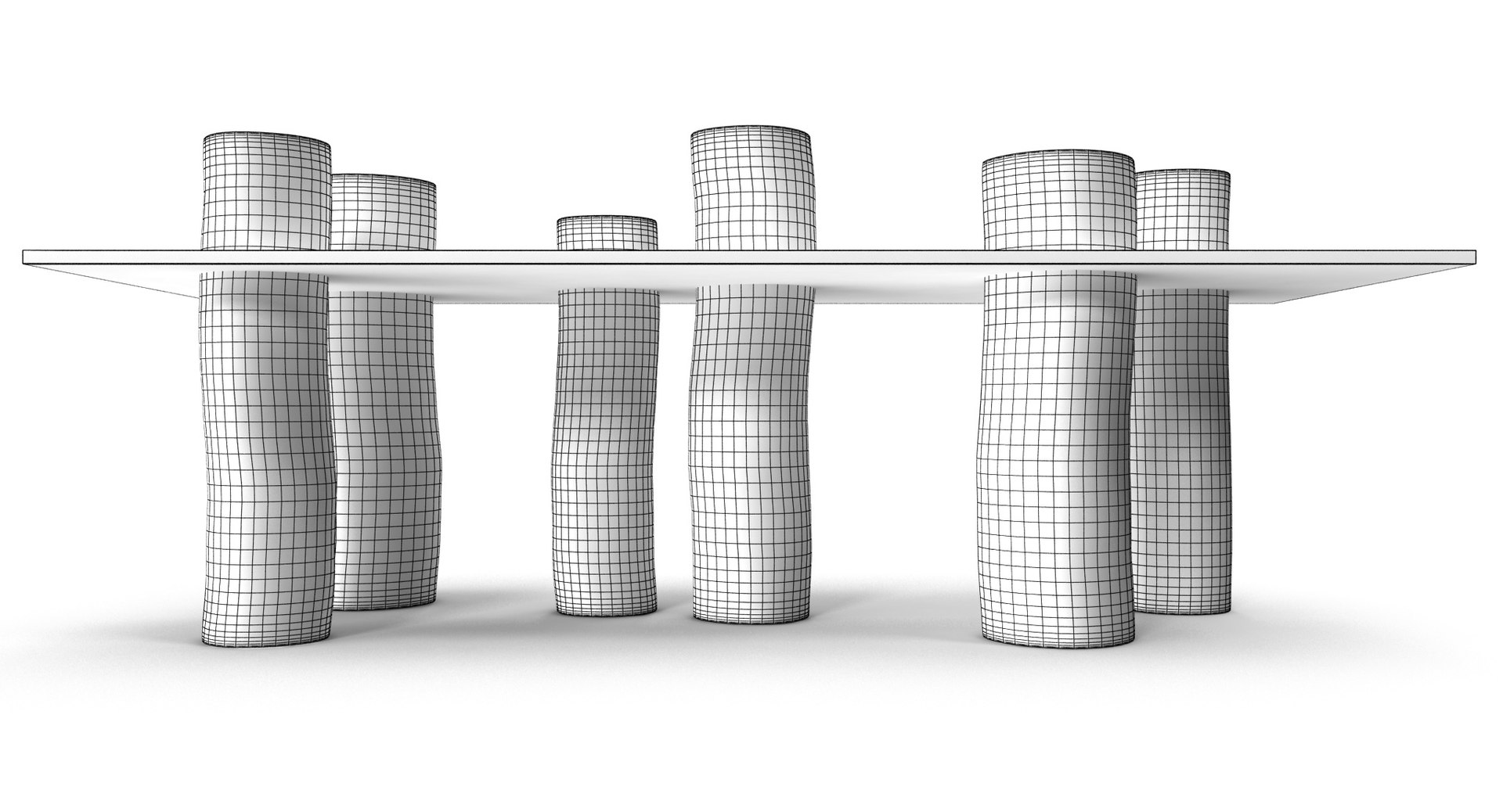 Wood Log Table Model - TurboSquid 1231831