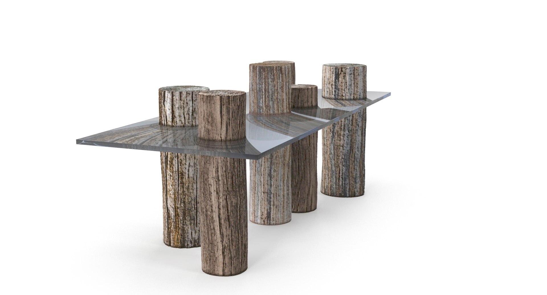 Wood Log Table Model - TurboSquid 1231831