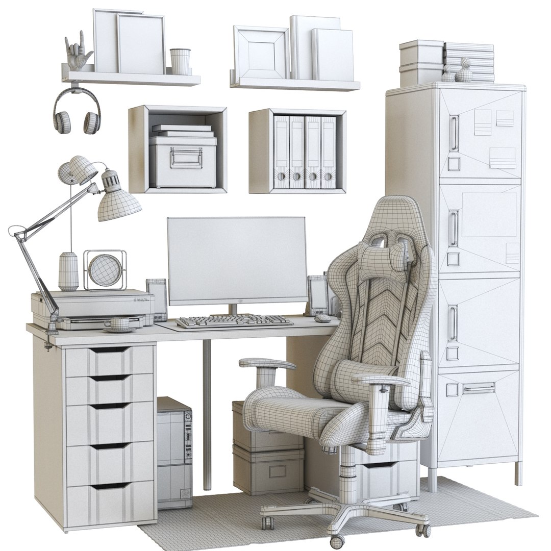 3D IKEA Office Workplace 130 - TurboSquid 2162607