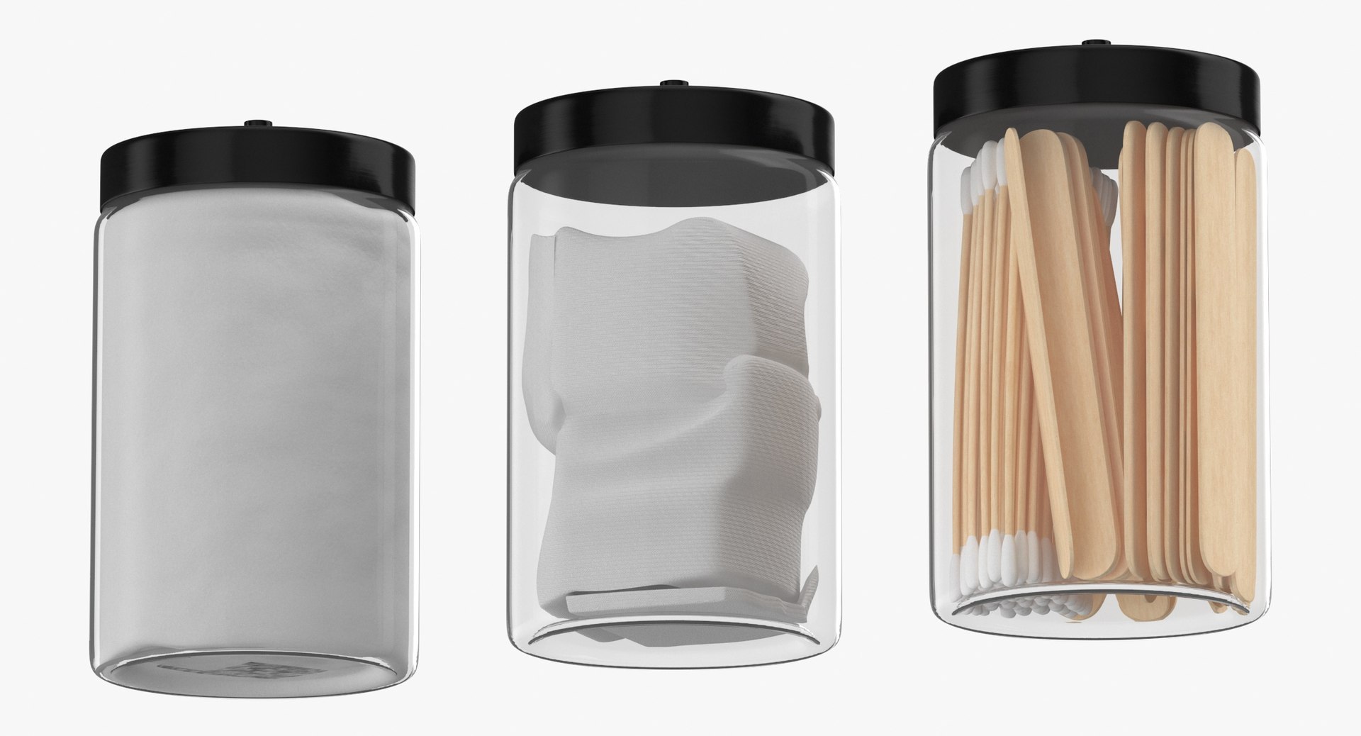 Jars With Medical Items Empty And In Use 3D Model - TurboSquid 2023487