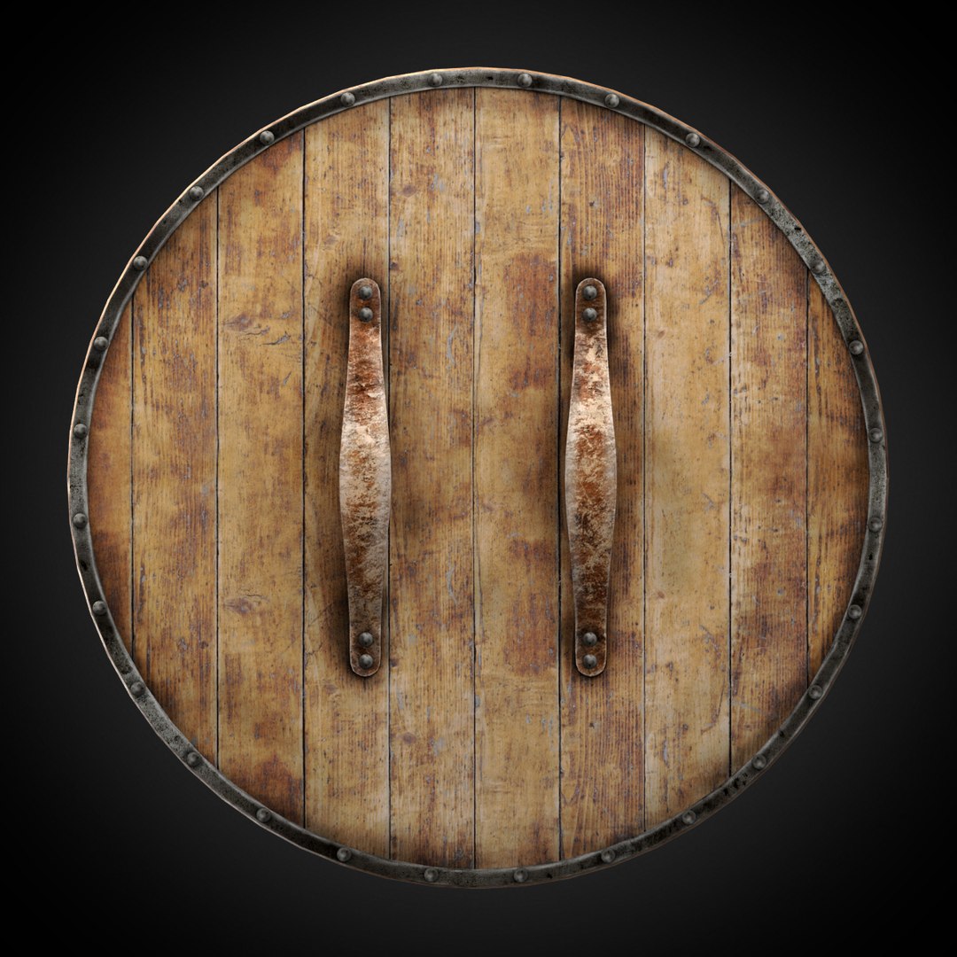 3d viking shield set model