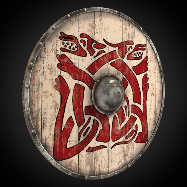 3d viking shield set model