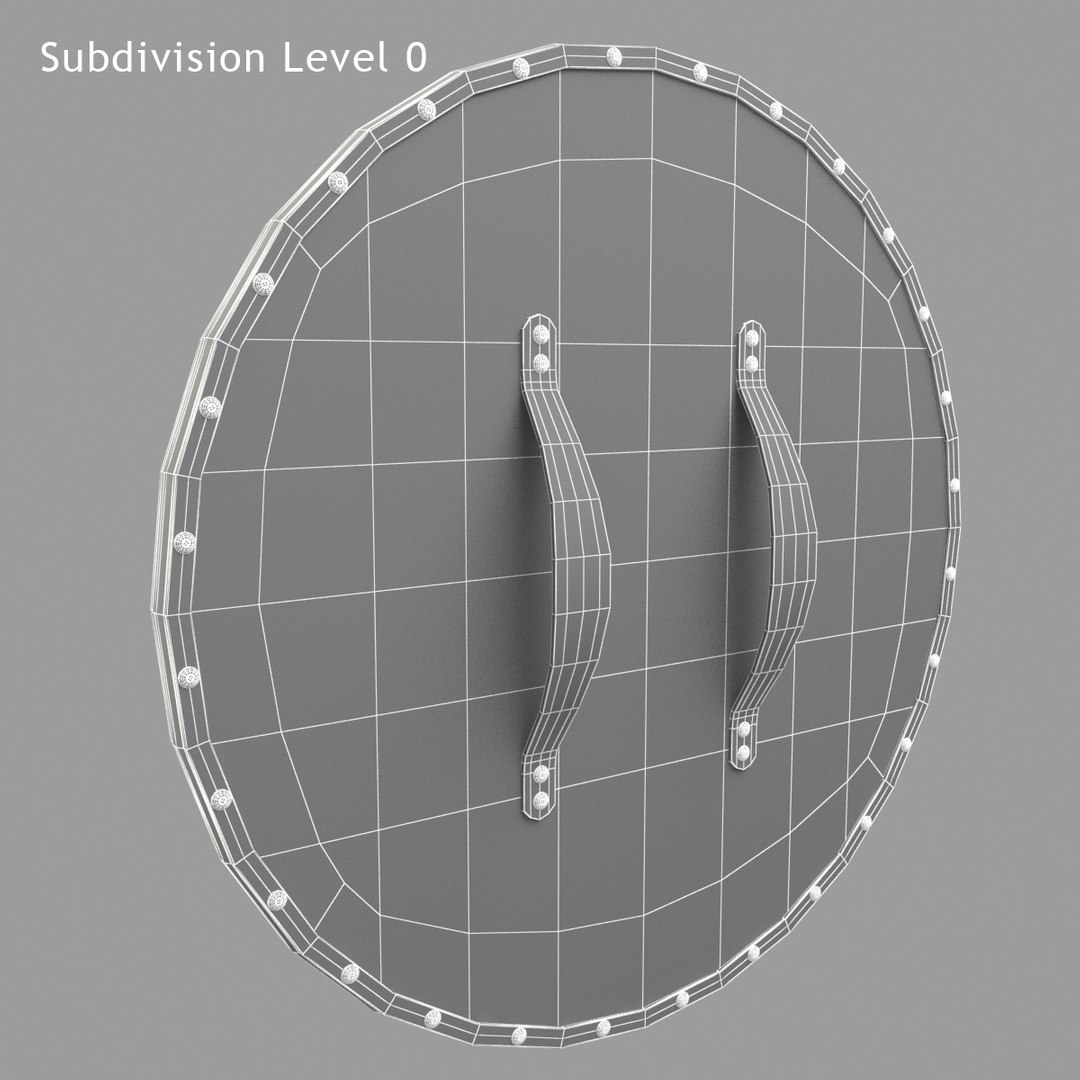 3d viking shield set model