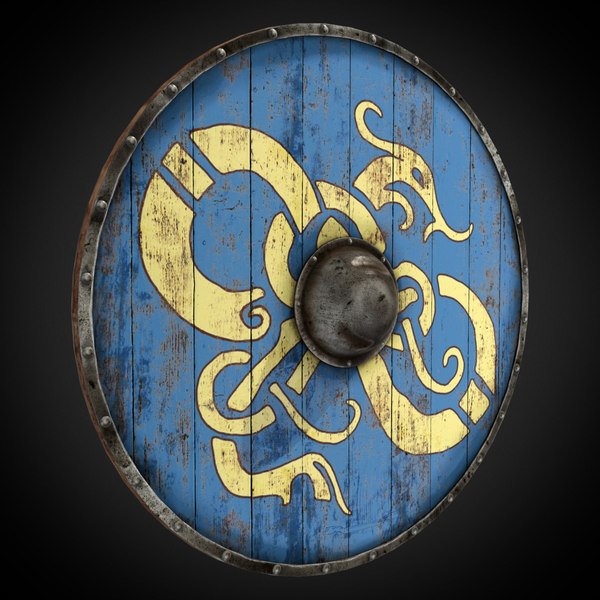 3d viking shield set model