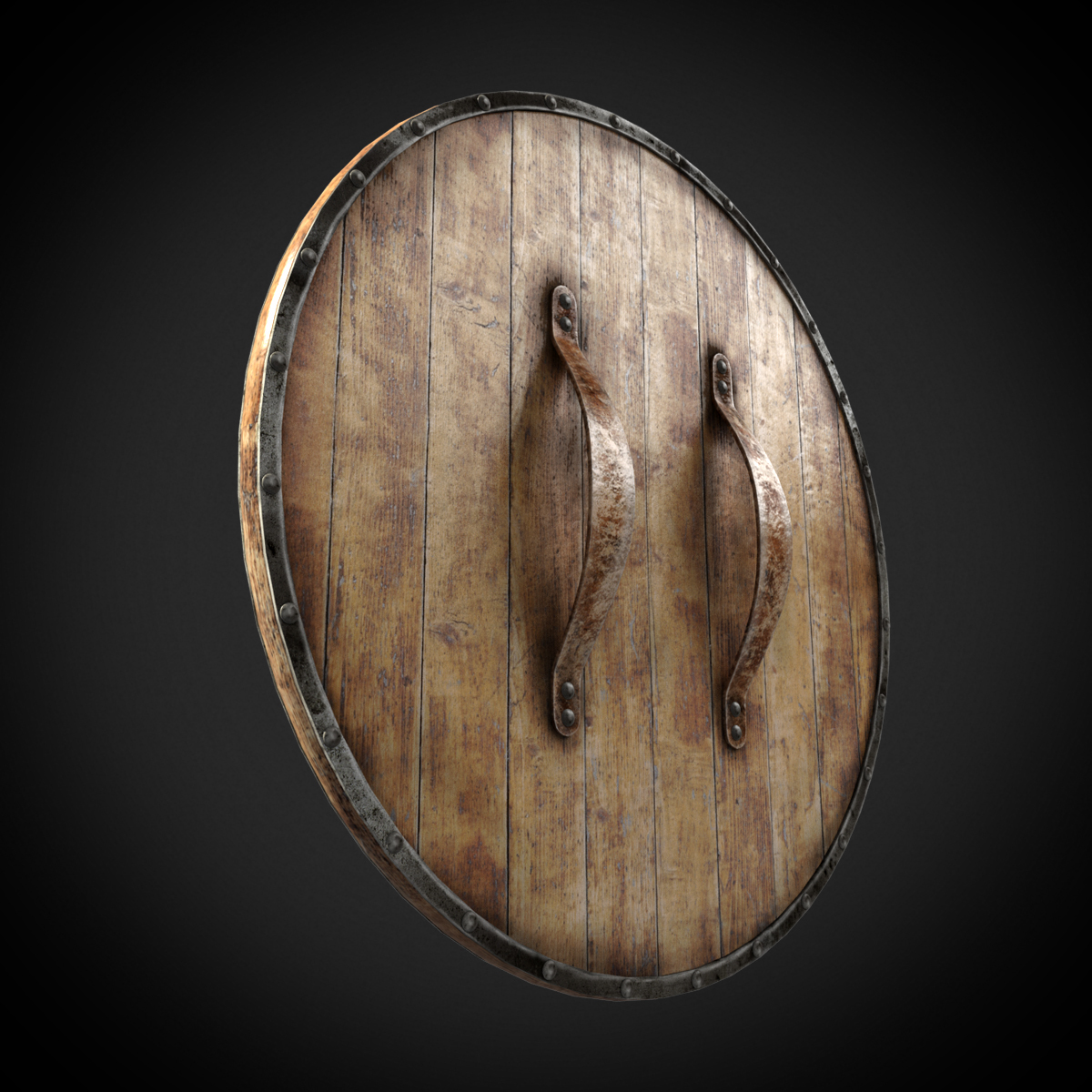3d viking shield set model
