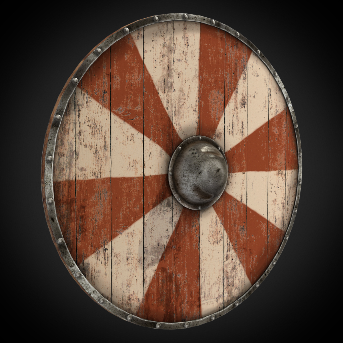 3d viking shield set model