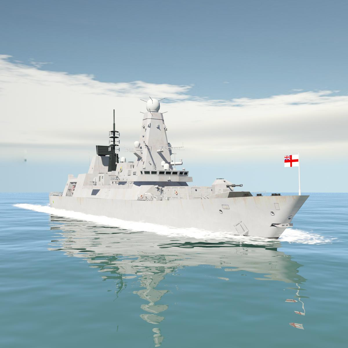 3D type 45 daring class destroyer - TurboSquid 1685466