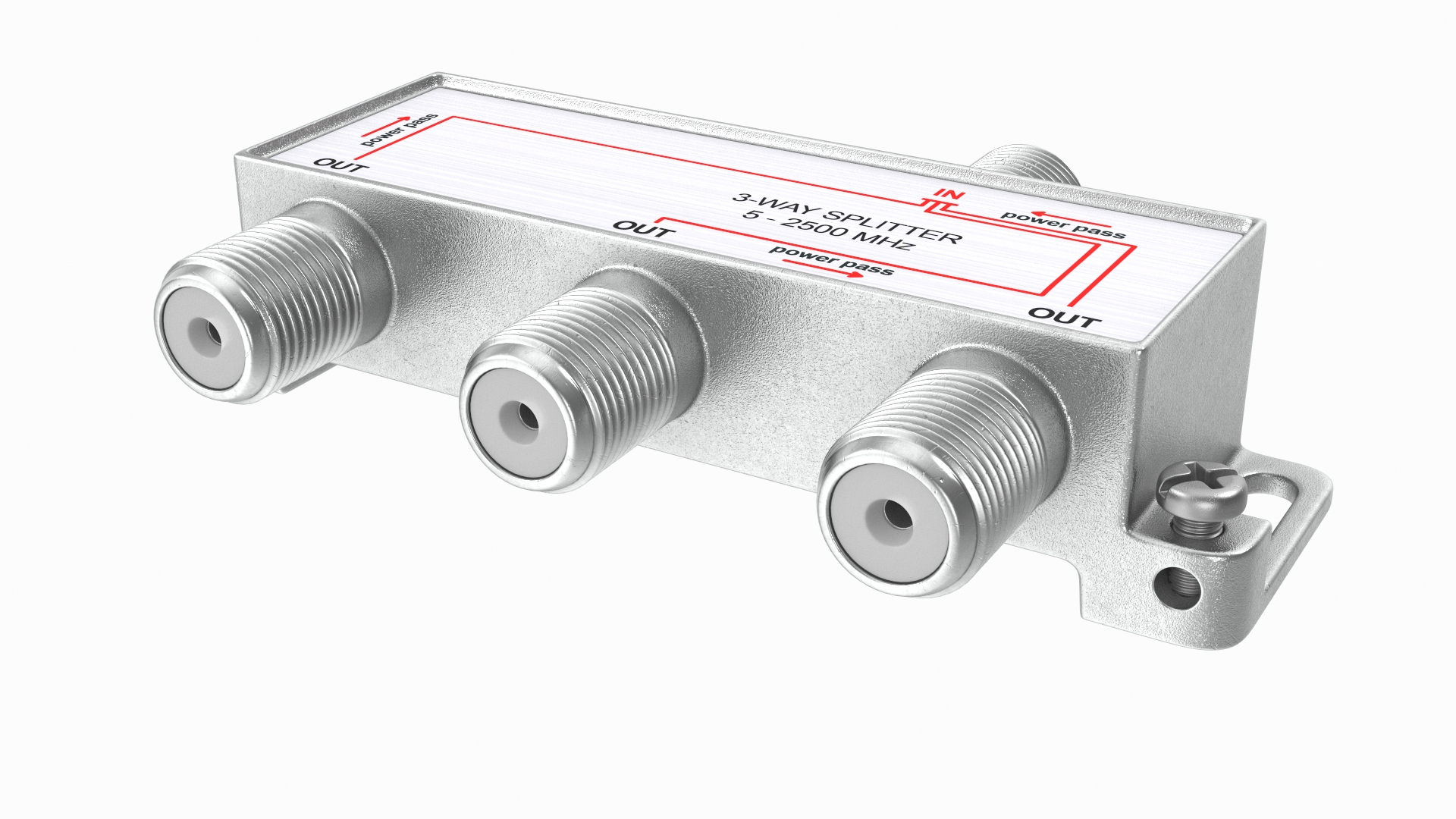 3D Digital Signal 3 Way Coax Cable Splitter - TurboSquid 1777406