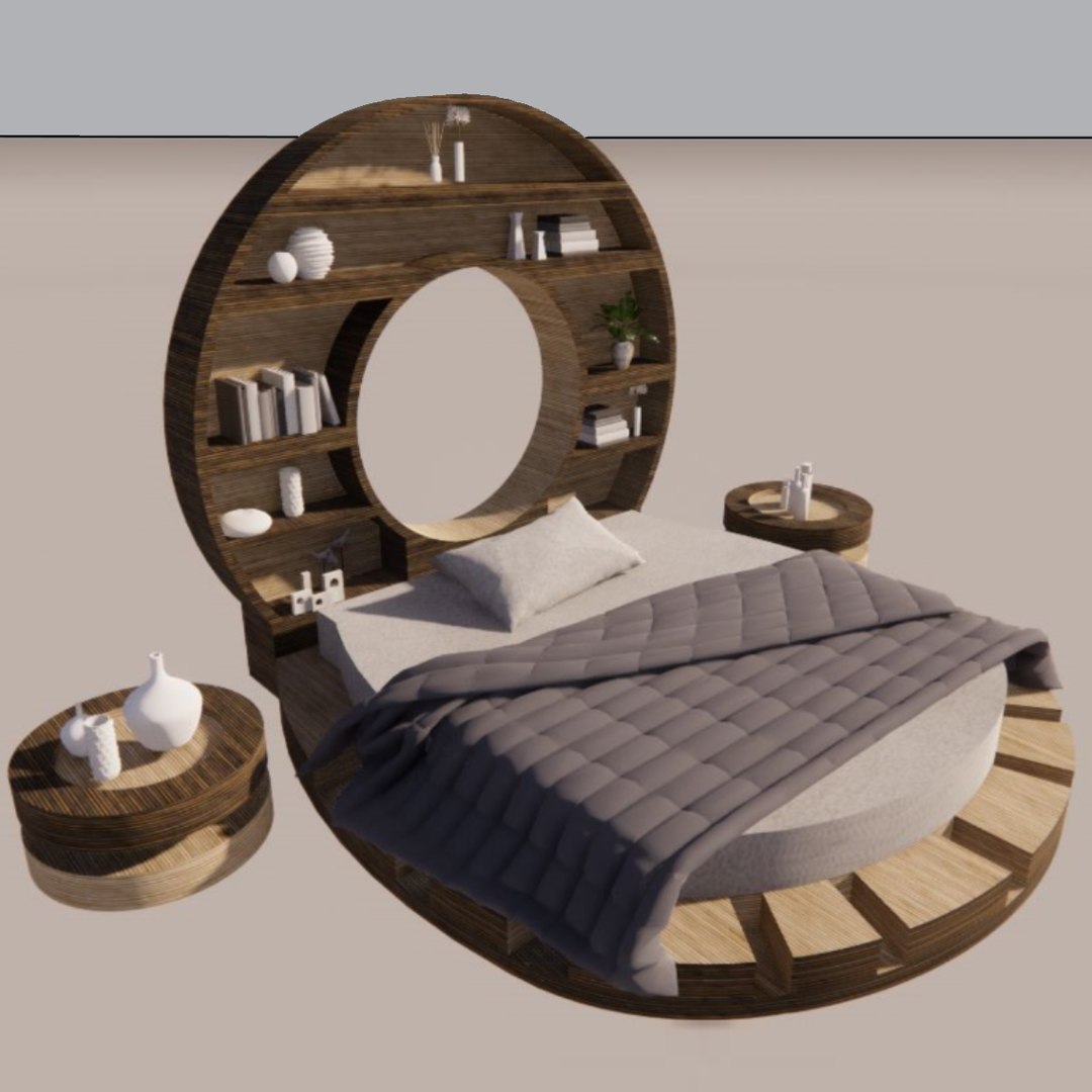 3D model WOOD BEDROOM - TurboSquid 2067915