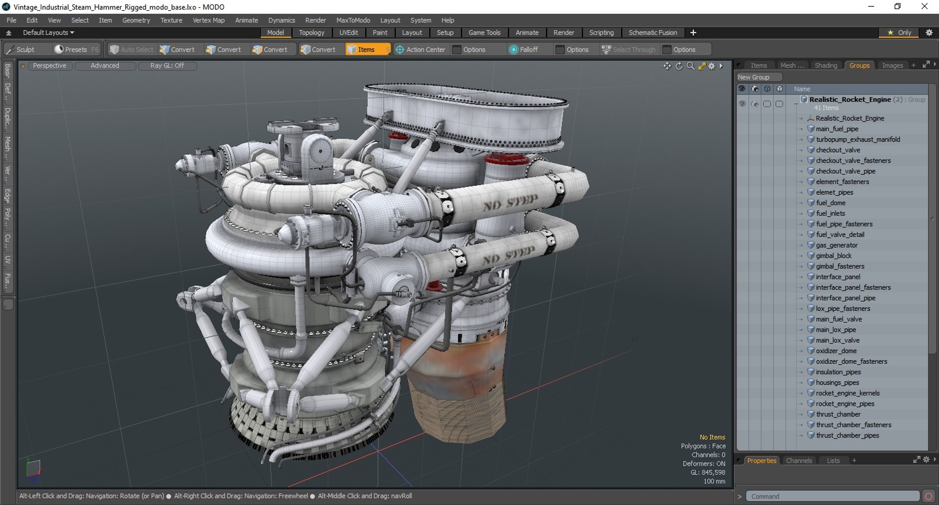 Realistic Rocket Engine Model - TurboSquid 2245960