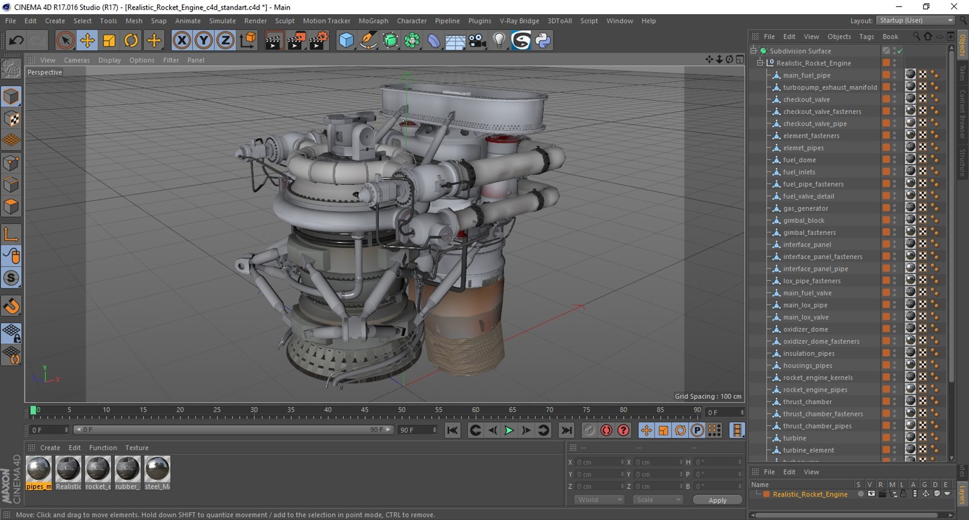 Realistic Rocket Engine Model - TurboSquid 2245960
