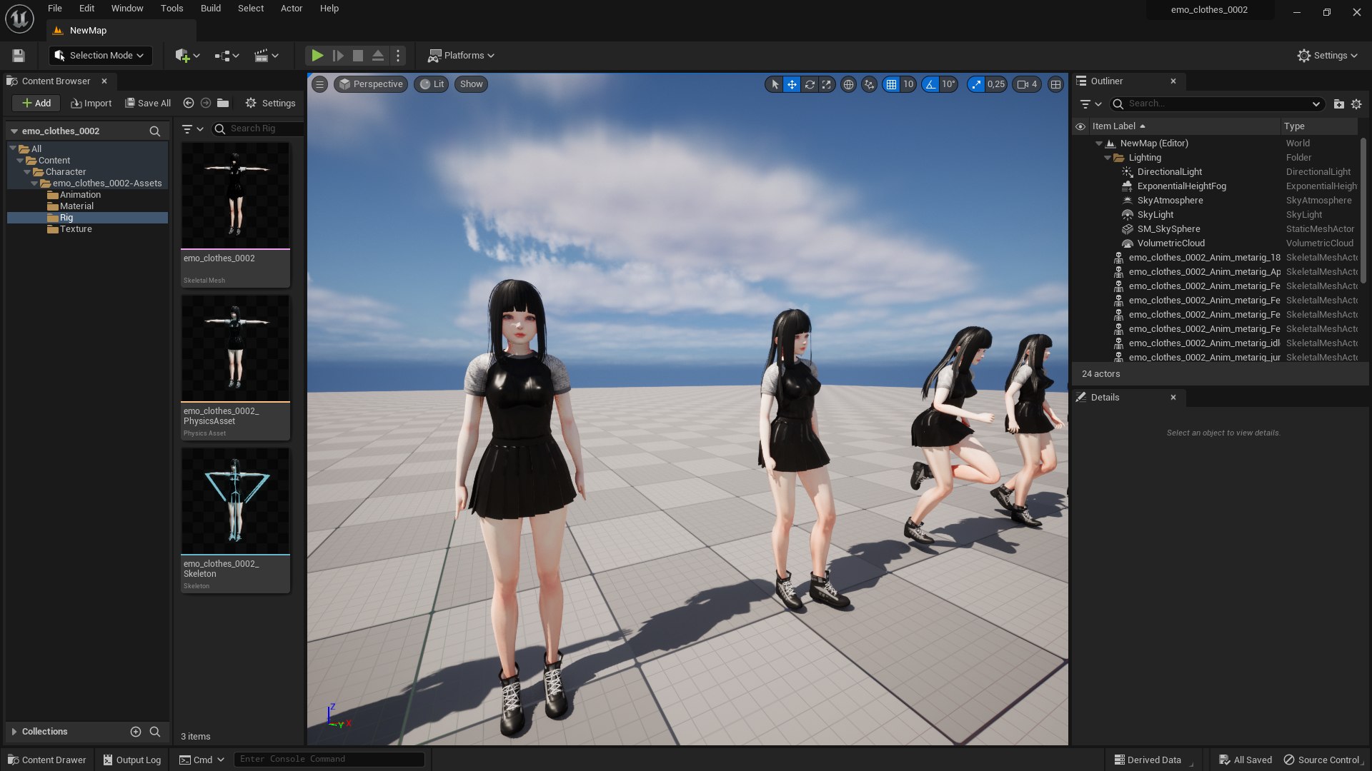 3D Emo Clothing 0002 - UE5 - Unity - Blender - Animated - Realistic ...
