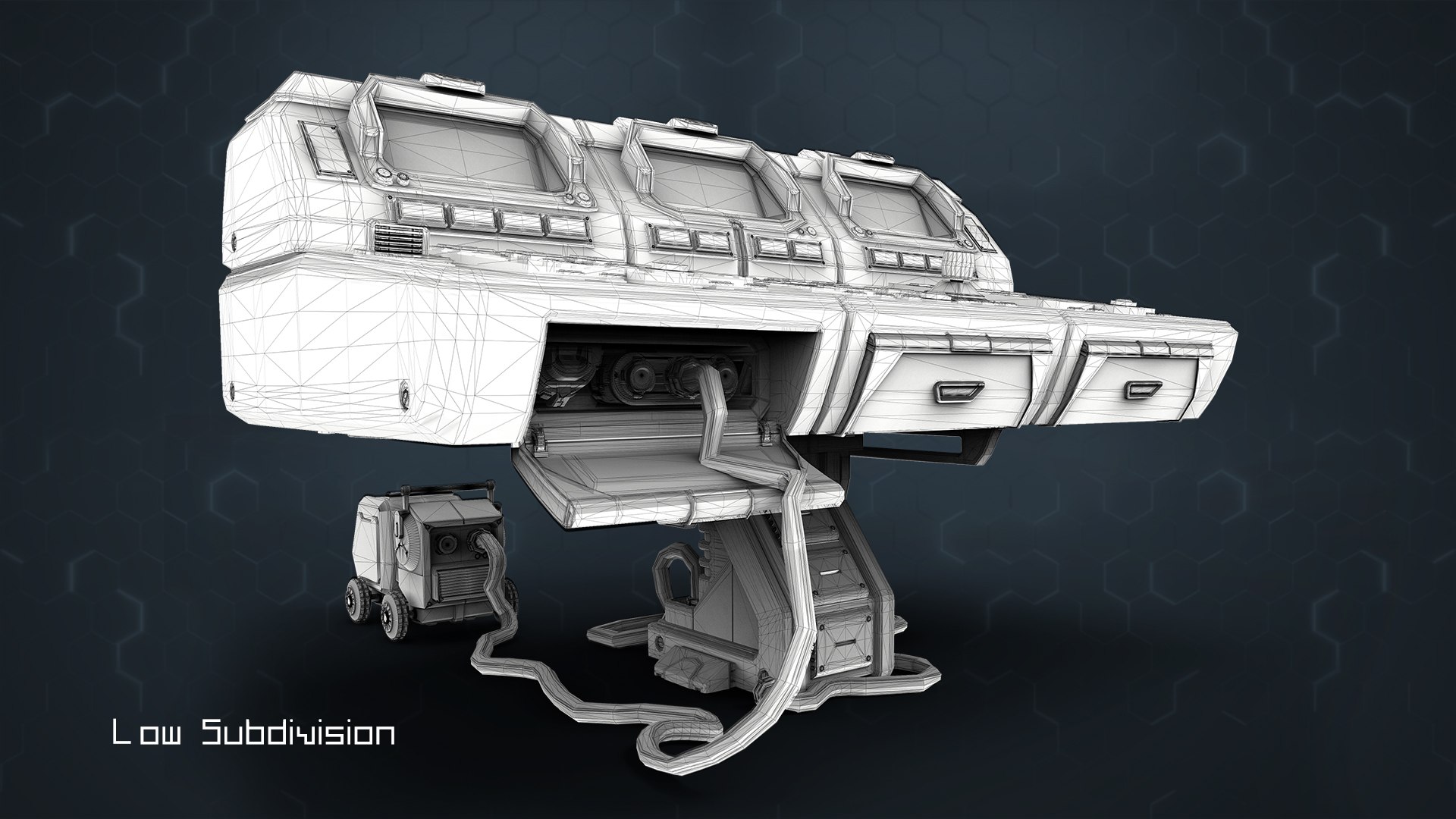 3D 3D Central Computer Control Terminal With Portable Generator Model ...