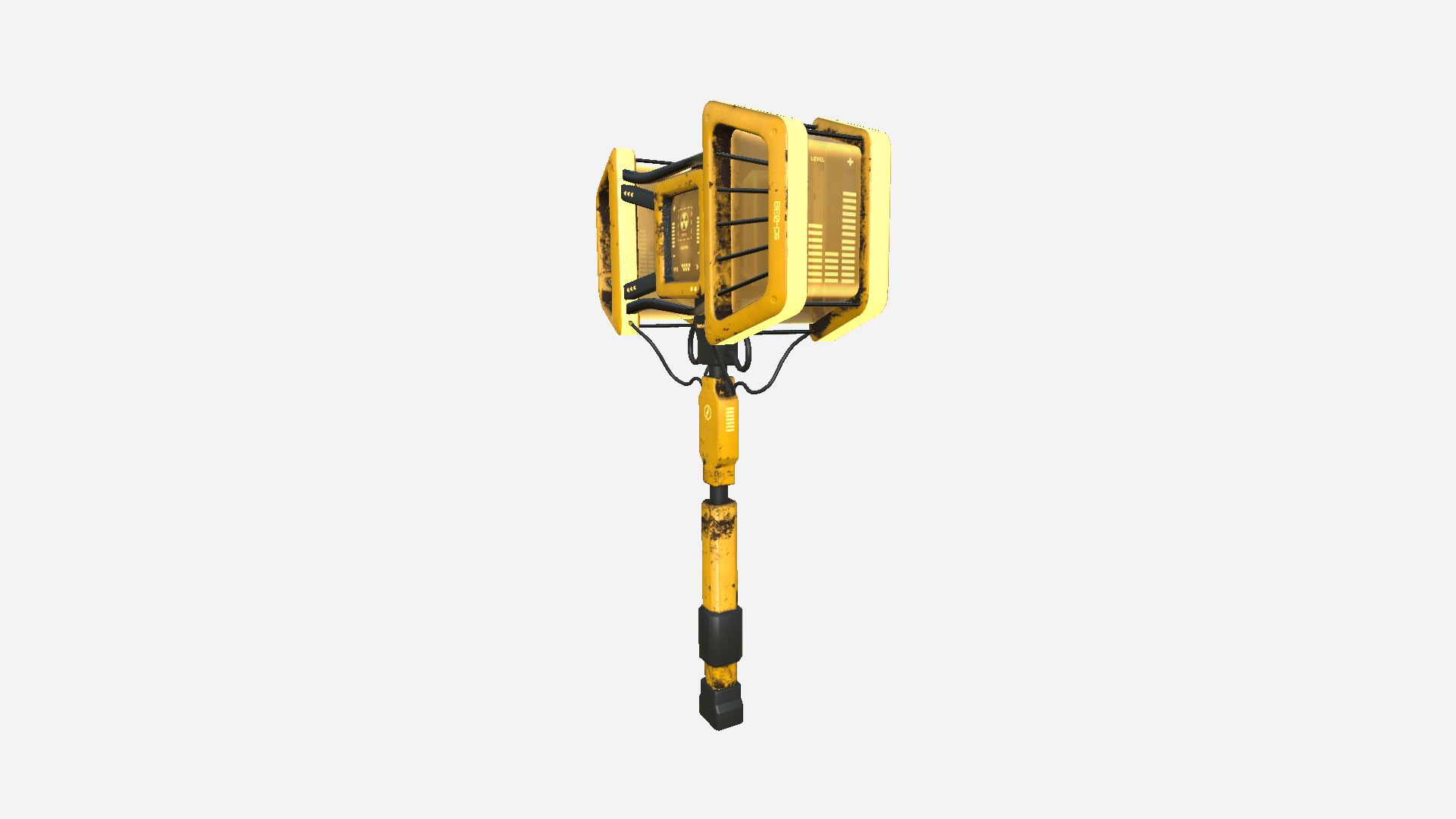 3D SciFi War Hammer A08 Yellow - Sci Fi Weapon Design - TurboSquid 1976580