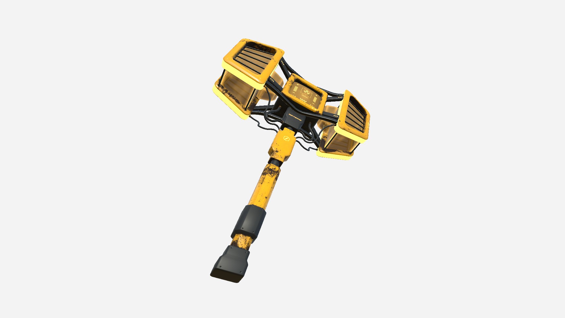 3D SciFi War Hammer A08 Yellow - Sci Fi Weapon Design - TurboSquid 1976580