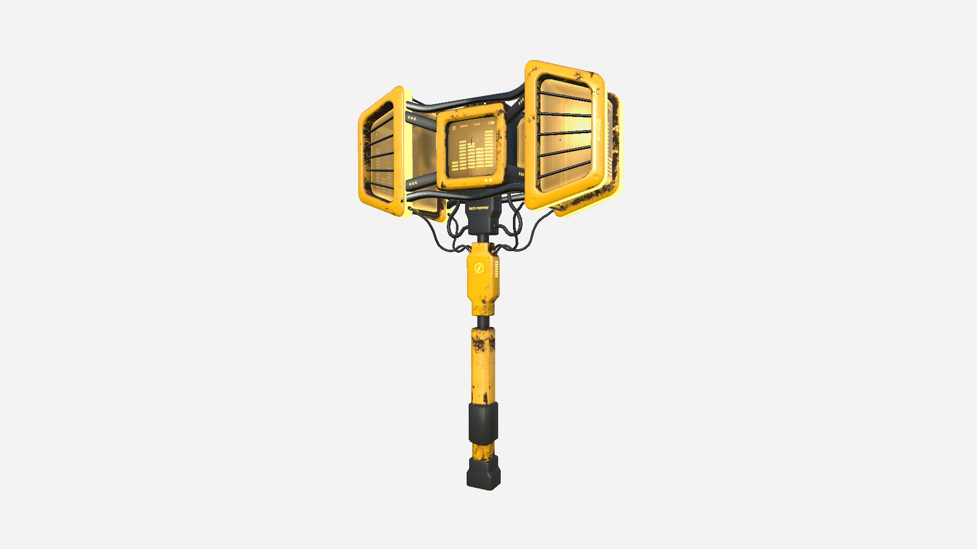 3D SciFi War Hammer A08 Yellow - Sci Fi Weapon Design - TurboSquid 1976580