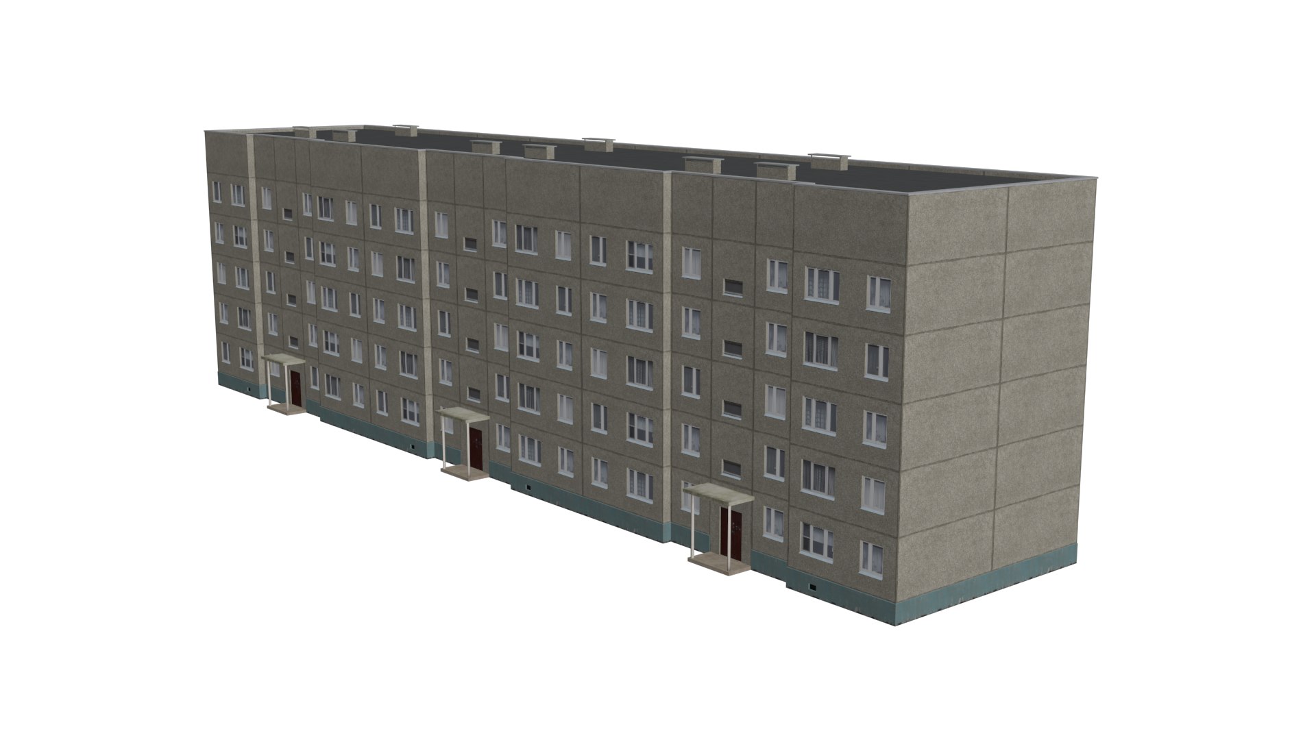 3D Russian Panel House Model - TurboSquid 2049273