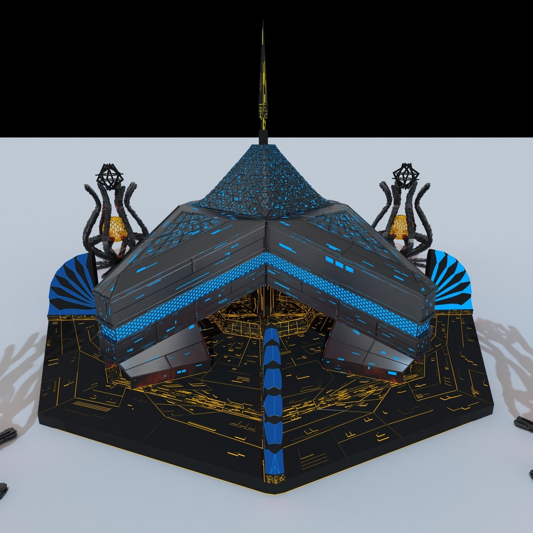 3D Scifi Temple Model - TurboSquid 1151543