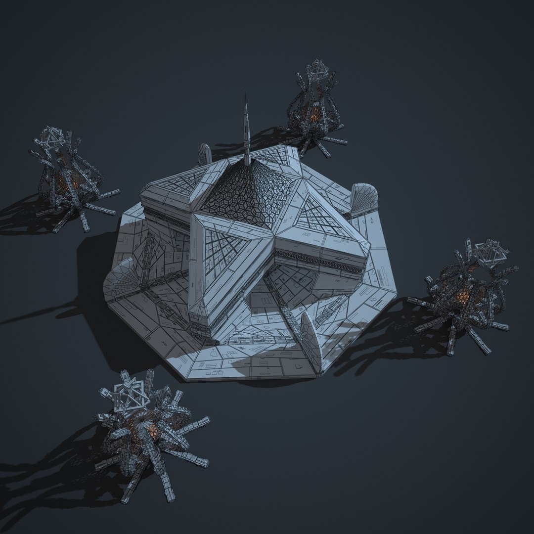 3D Scifi Temple Model - TurboSquid 1151543