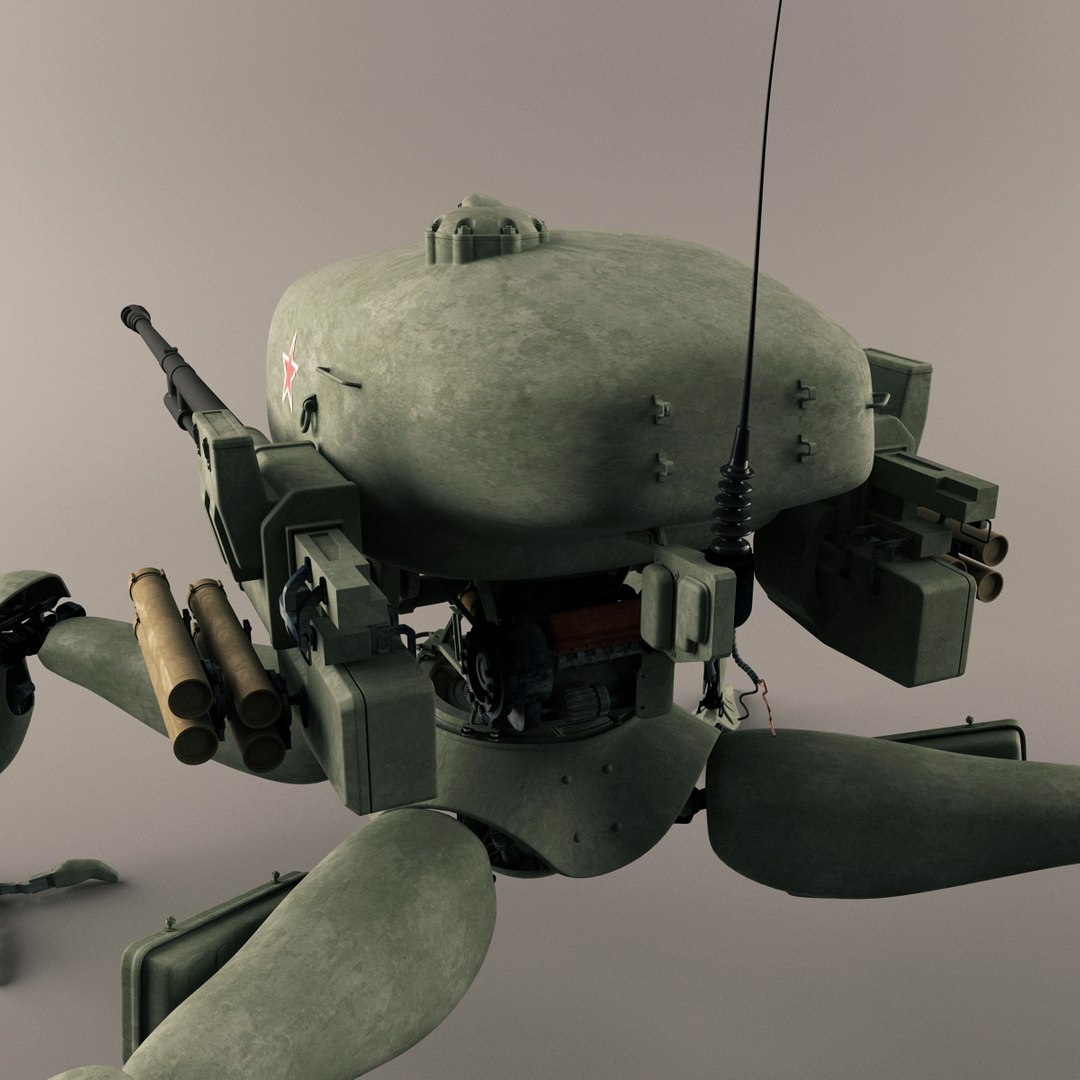 3ds Max Robot Tank Drone Military