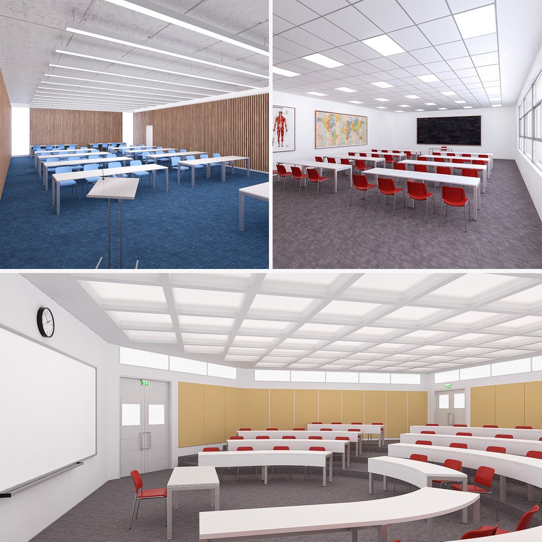 Classroom Collection 01 3D Model - TurboSquid 2134201