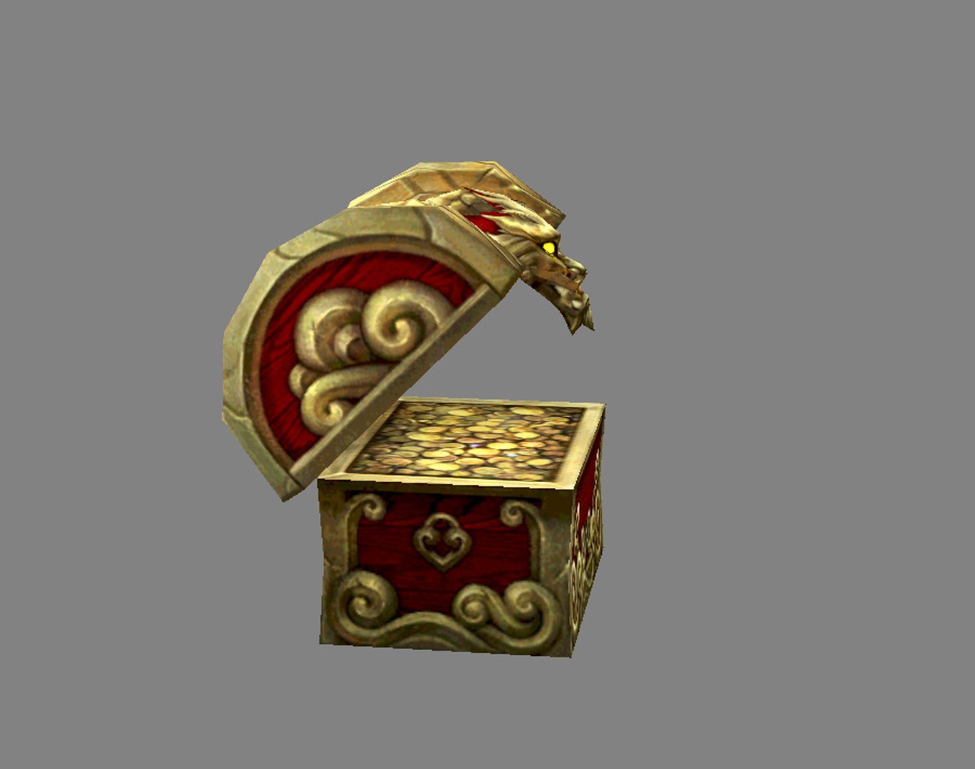 3D Chinese Dragon Treasure Box - Treasure Chest Model - TurboSquid 1724603