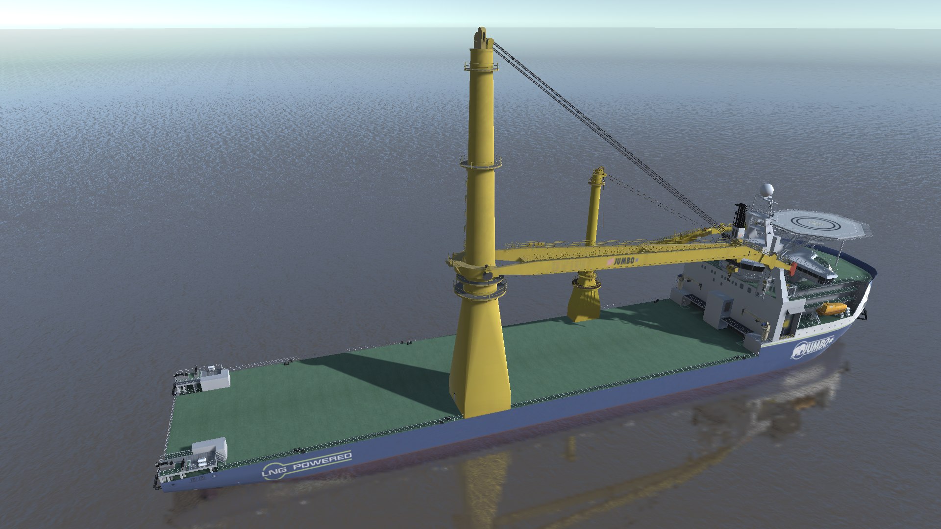 3D Jumbo Heavy Lift Crane Vessel Low-poly 3d Model - TurboSquid 1875257
