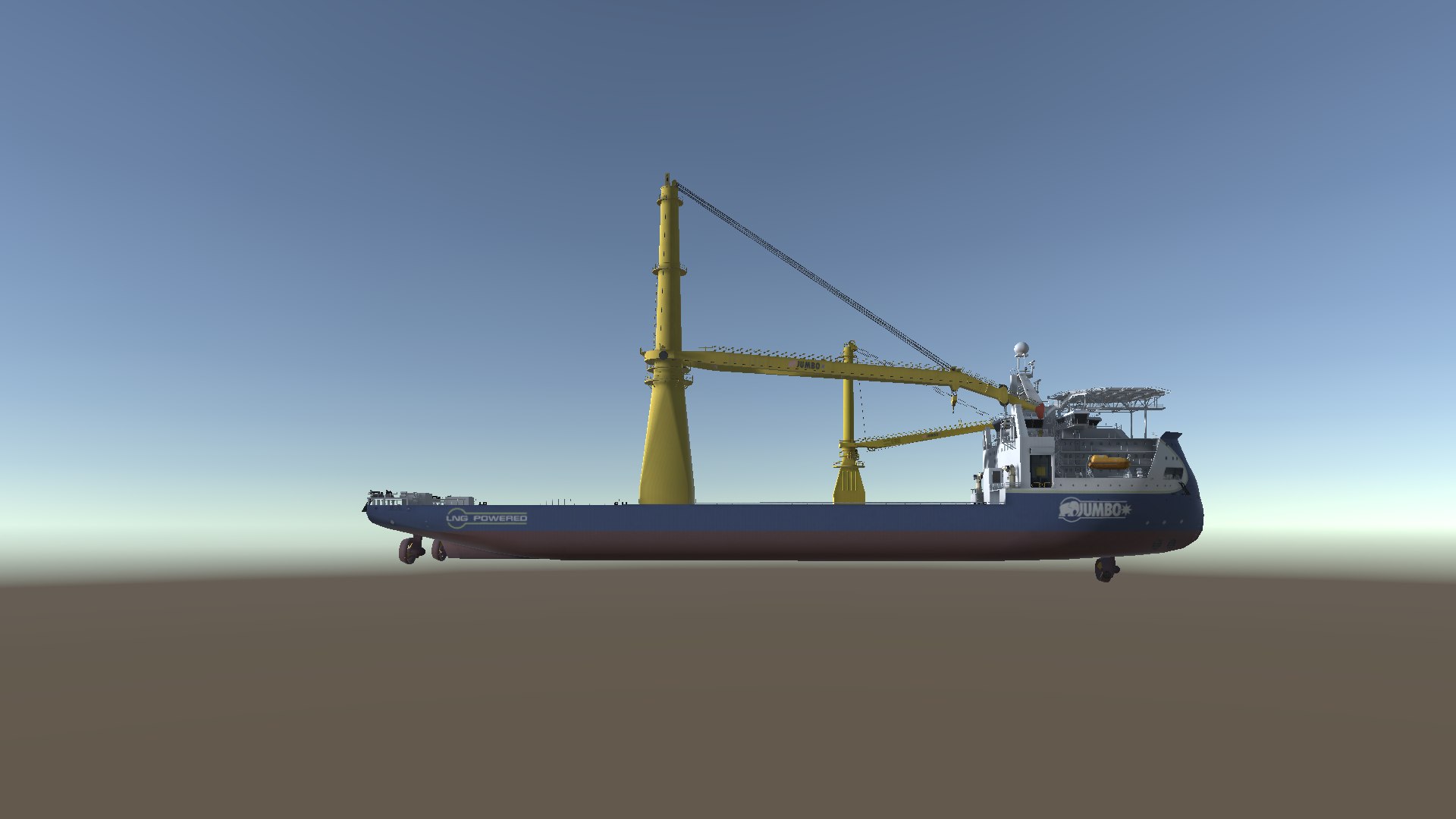 3D Jumbo Heavy Lift Crane Vessel Low-poly 3d Model - TurboSquid 1875257