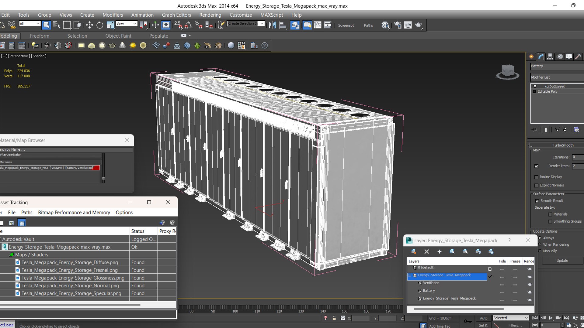 3D Energy Storage Tesla Megapack - TurboSquid 2222205