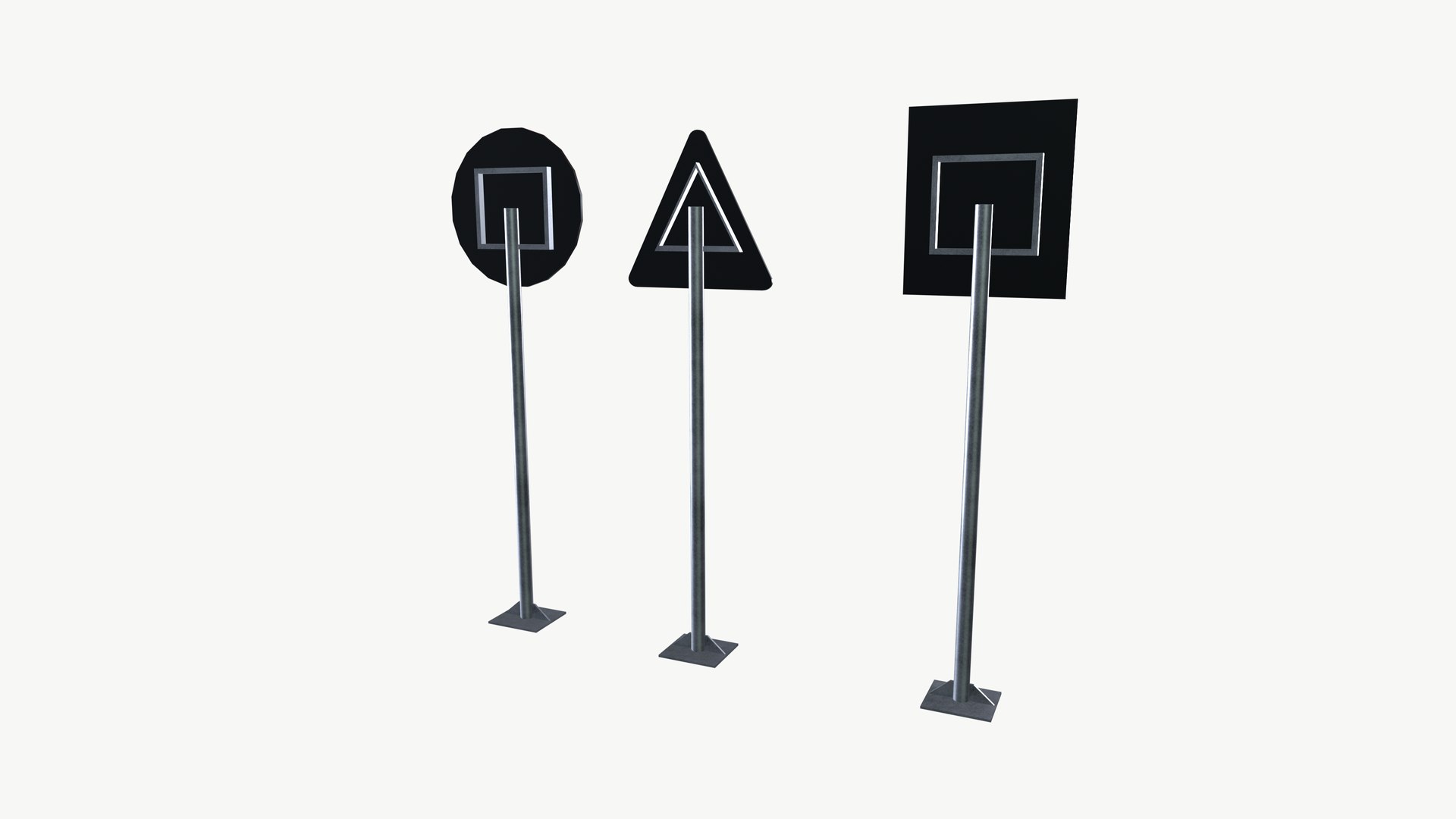 3D School Road Sign Boards - TurboSquid 2387367