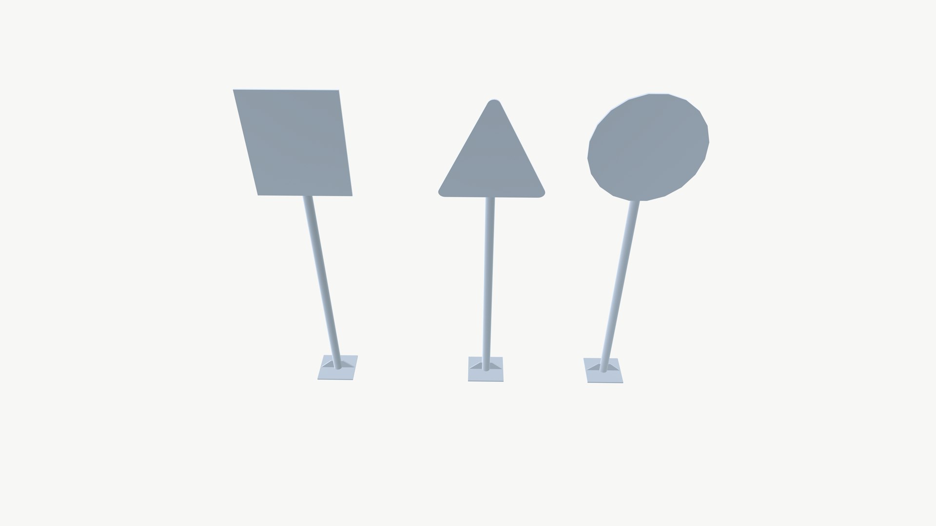 3D School Road Sign Boards - TurboSquid 2387367