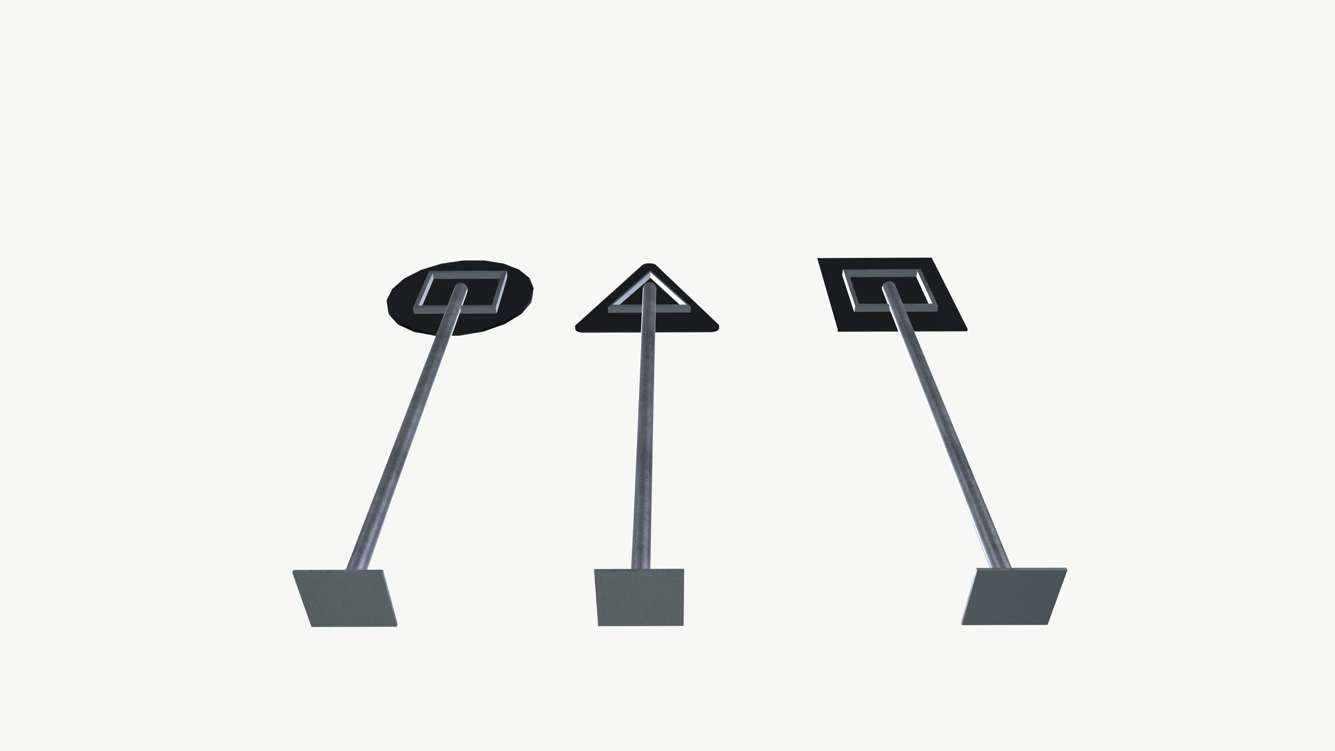 3D School Road Sign Boards - TurboSquid 2387367