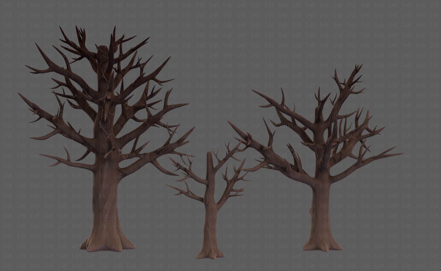 3D Trees Cartoon V22 model - TurboSquid 2013597