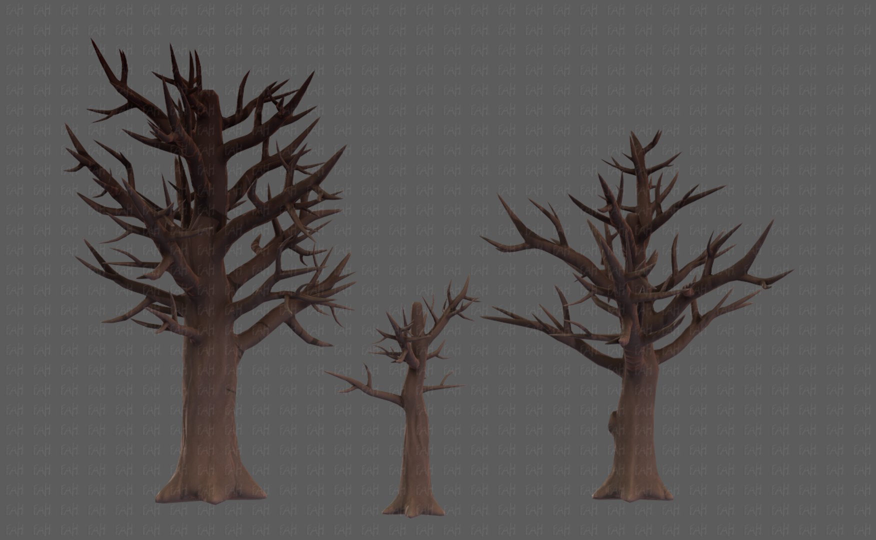 3D Trees Cartoon V22 model - TurboSquid 2013597