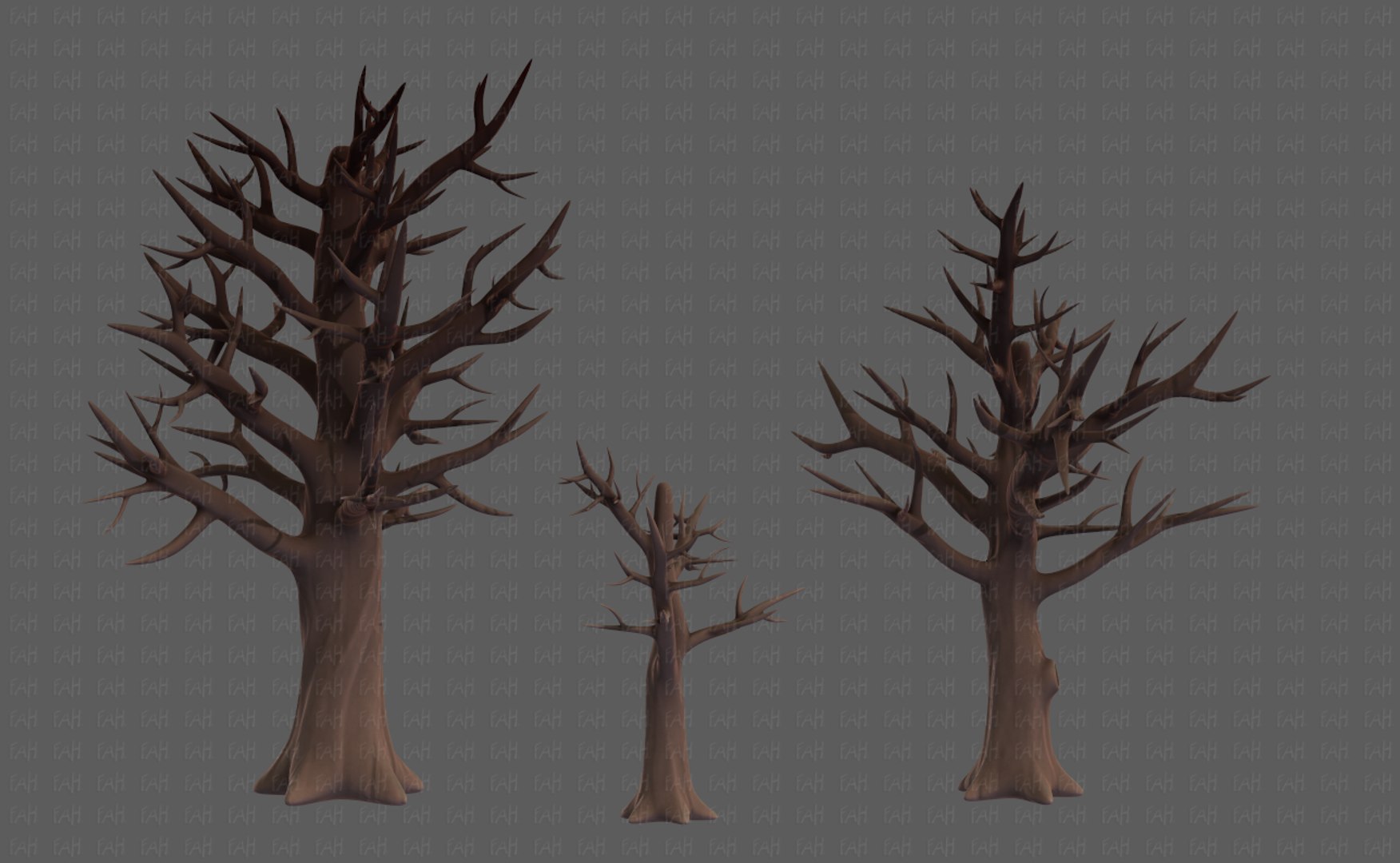 3D Trees Cartoon V22 model - TurboSquid 2013597
