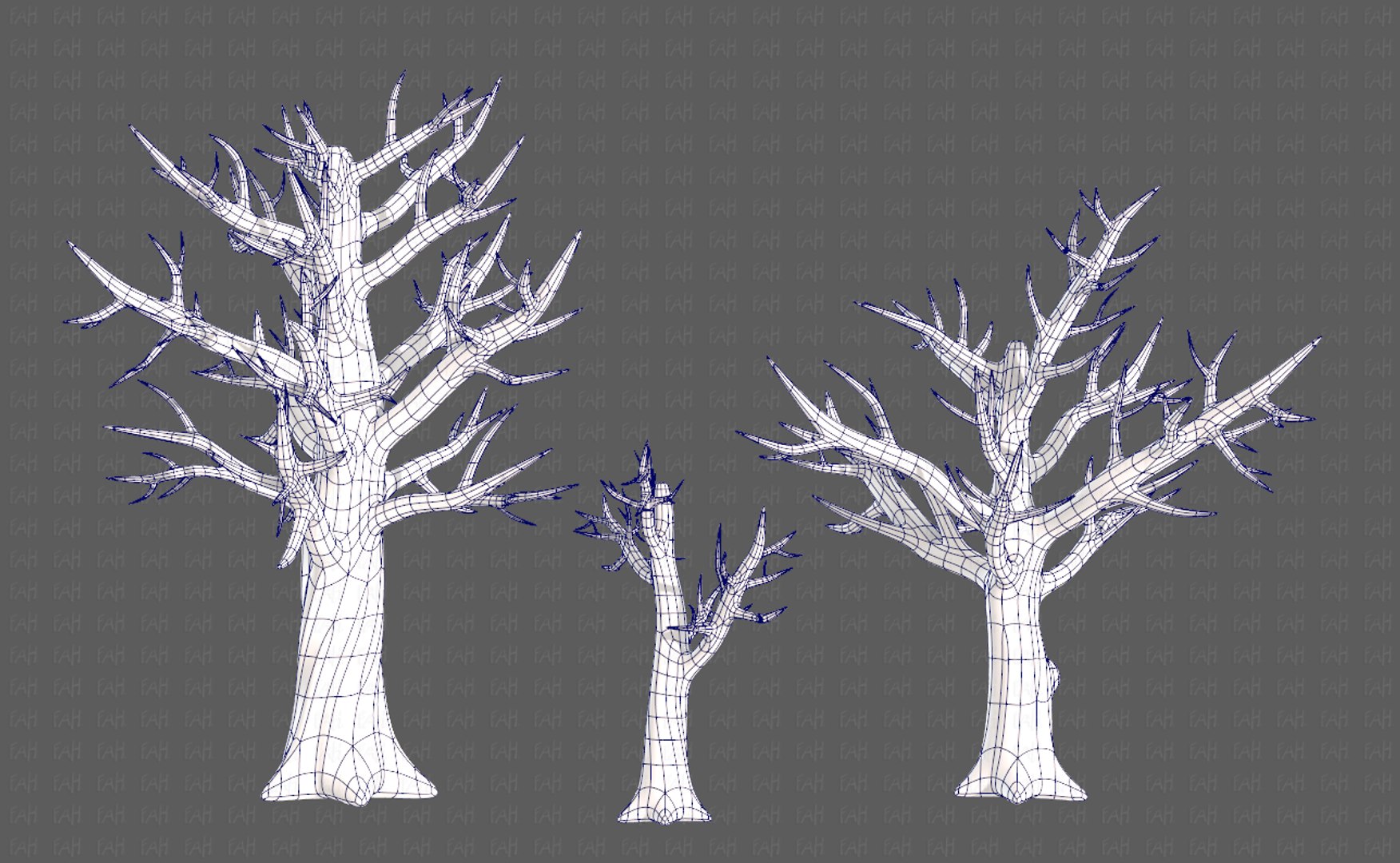 3D Trees Cartoon V22 model - TurboSquid 2013597