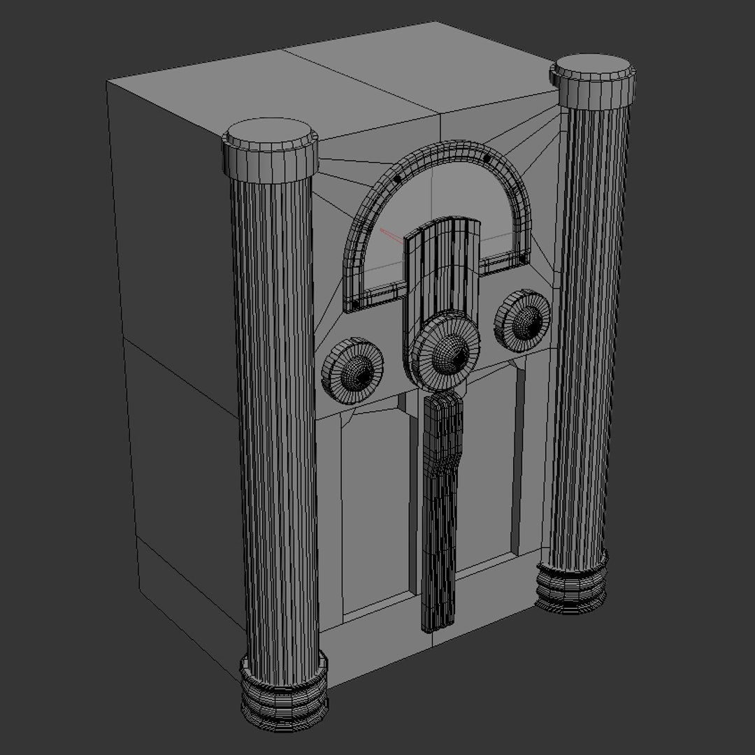 3d model old radio