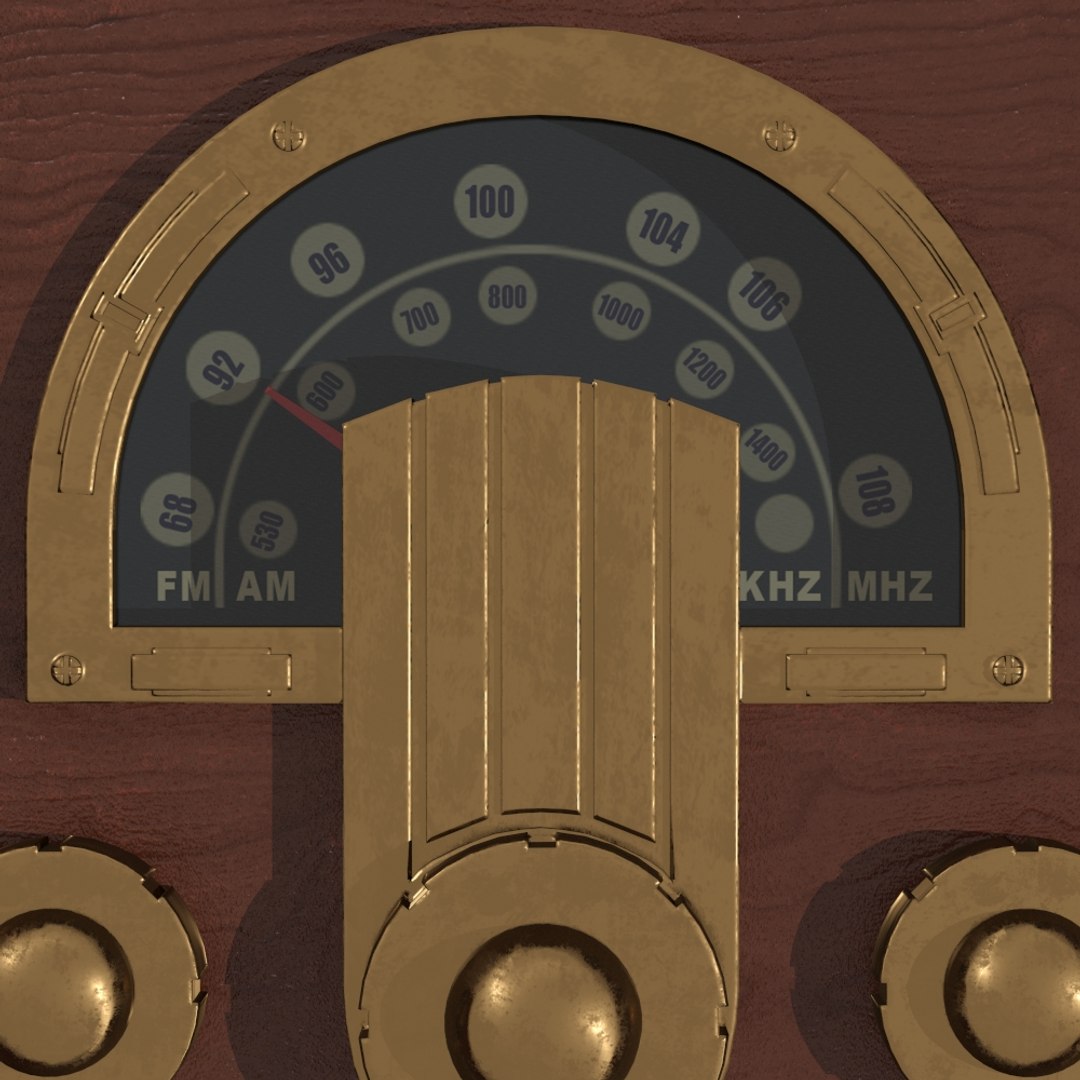 3d model old radio