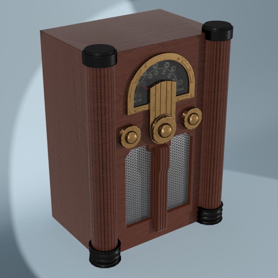 3d model old radio